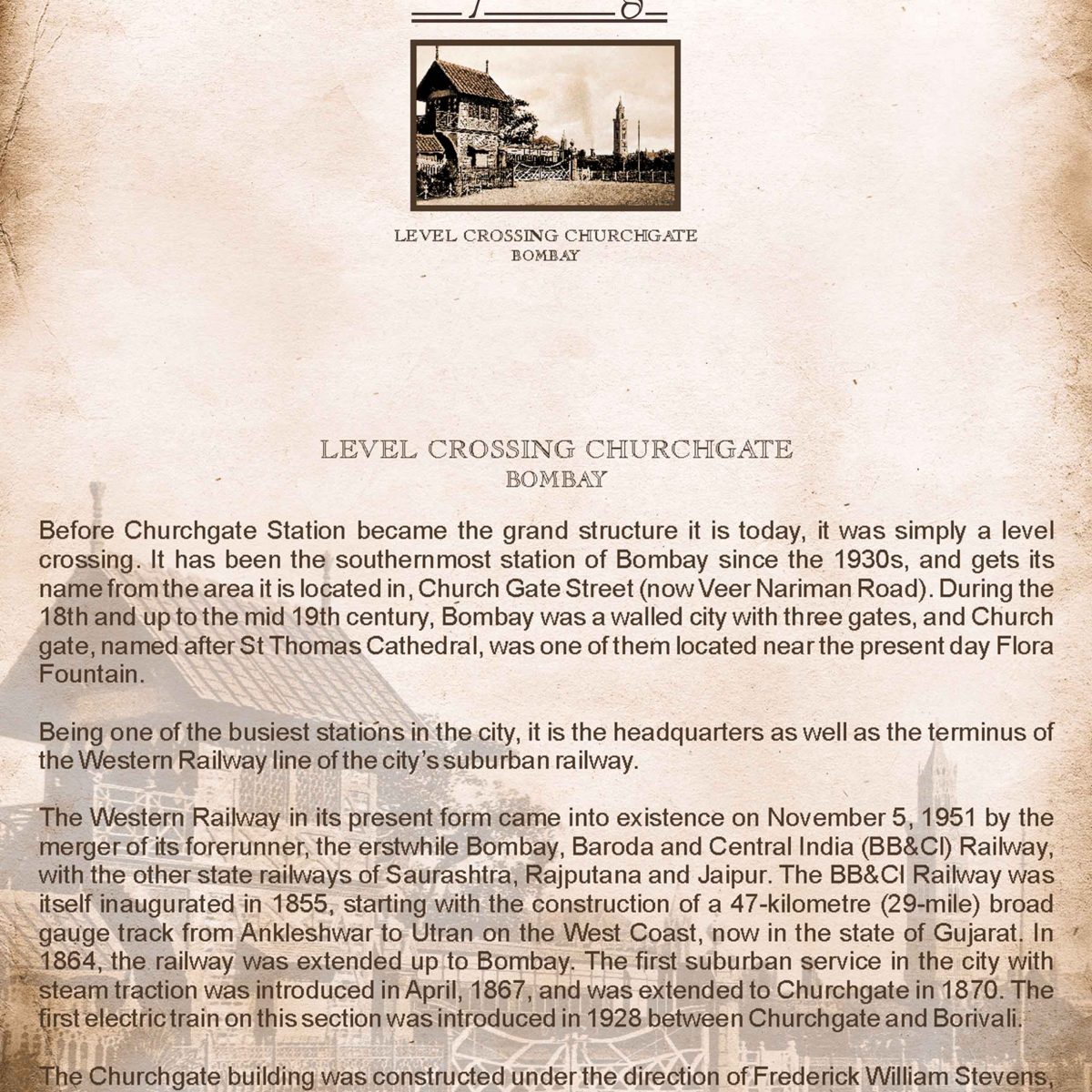 Level Crossing Churchgate (Code: 035) – Mounted and Wooden Frames ...