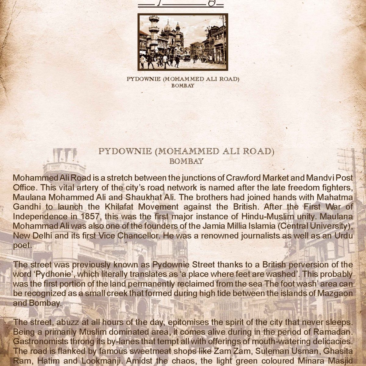 Pydownie (Mohammed Ali Road) (Code: 009) – Mounted and Wooden Frame ...