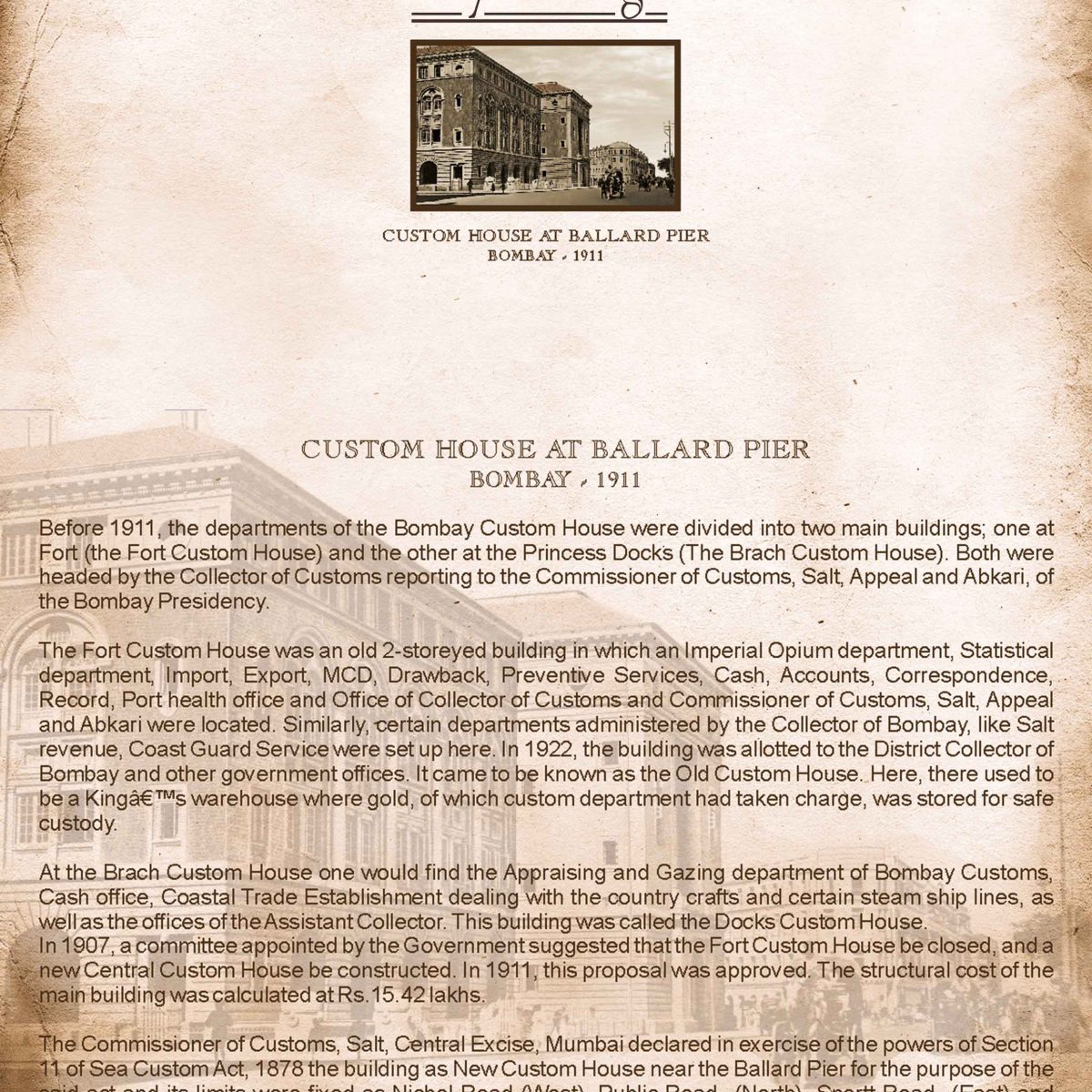 Custom House at Ballard Pier (Code: 132) – Mounted and Wooden Frames ...