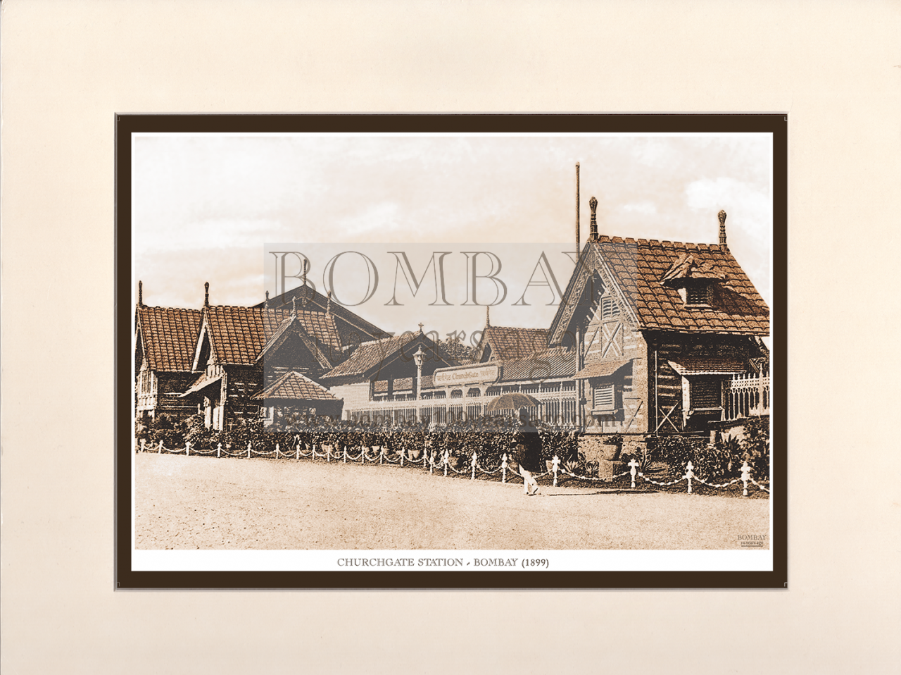 Churchgate Station Year-1899 (Code: 034) – Mounted and Wooden Frames ...